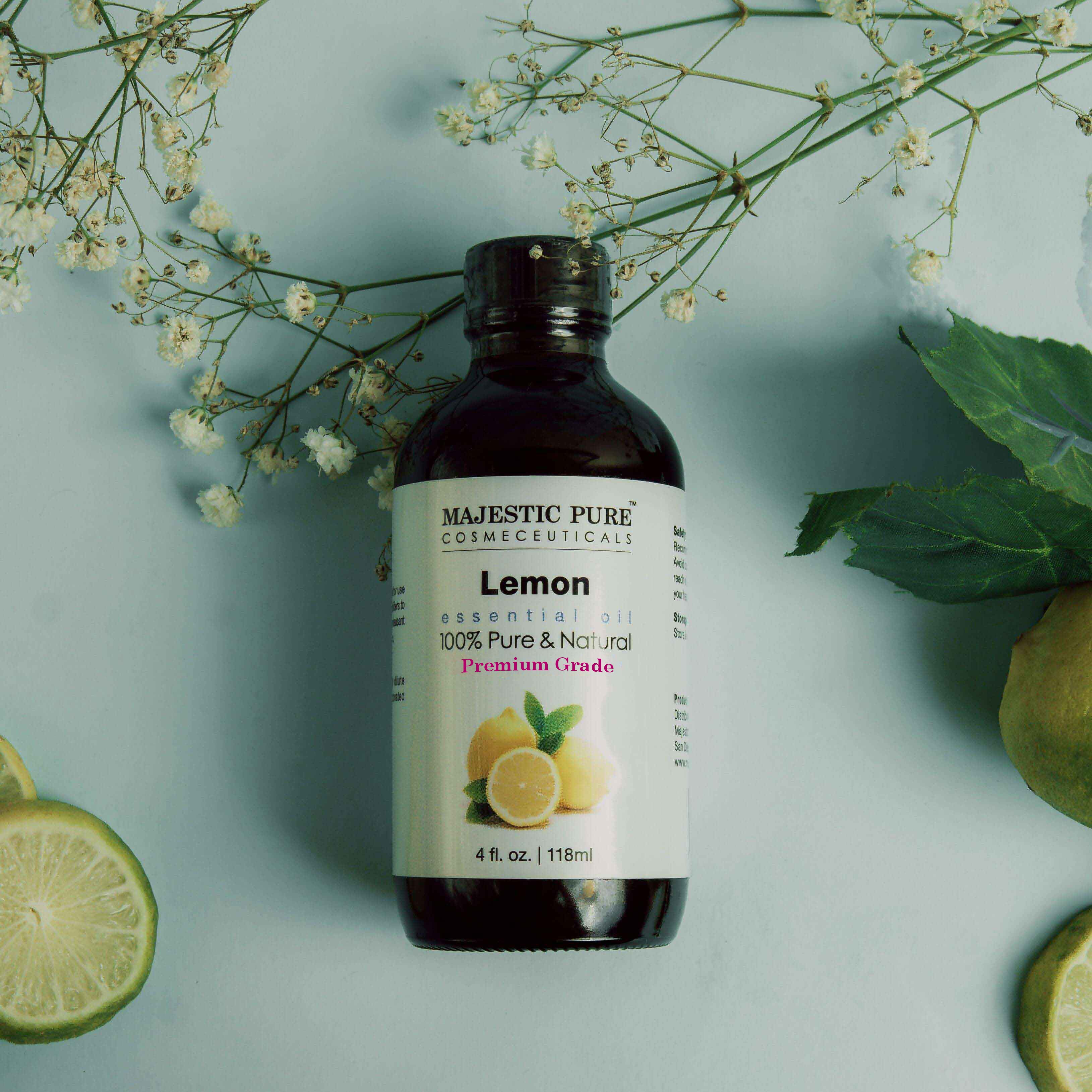 100% Pure & Natural Lemon Essential Oil | Majestic Pure™ – Majestic ...