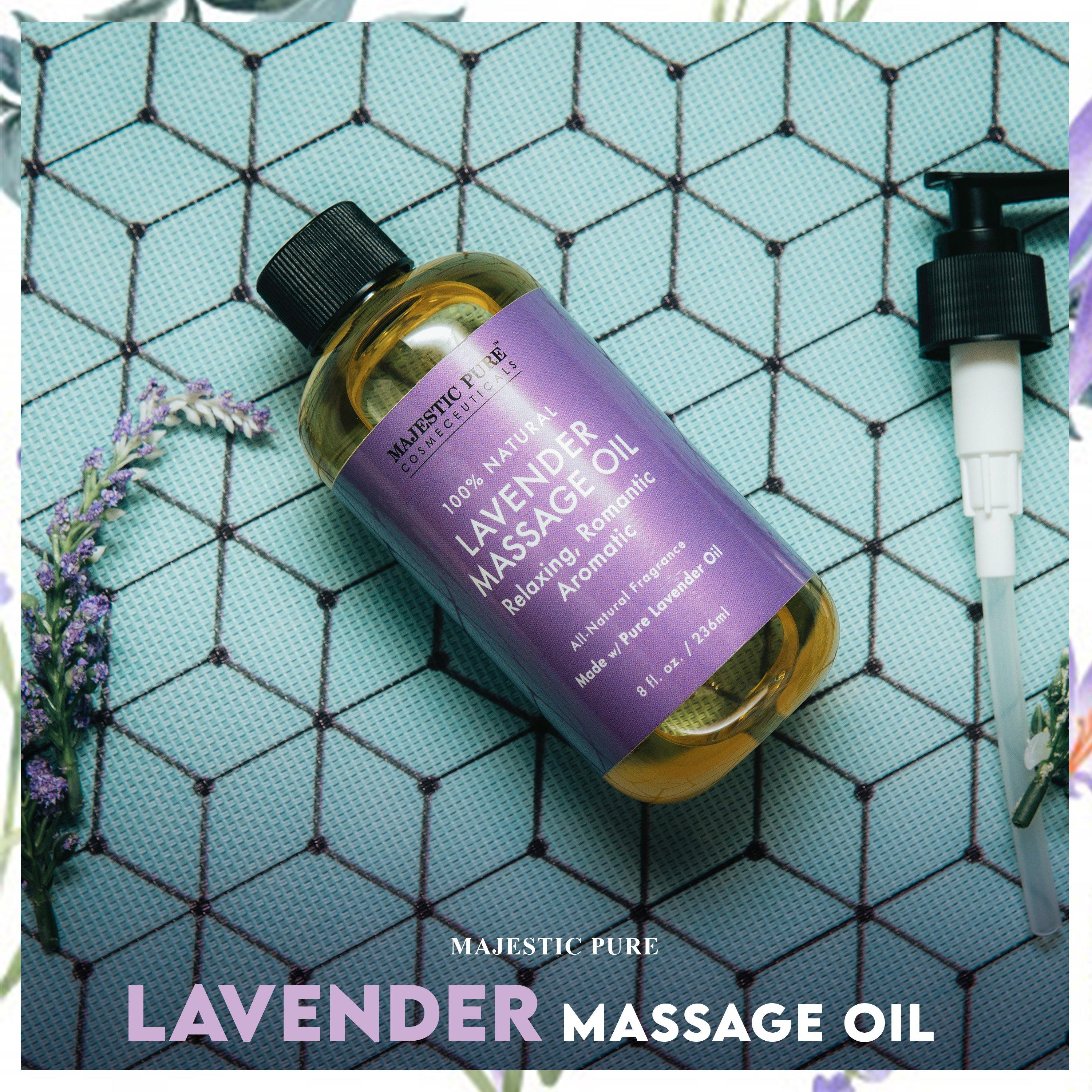 Lavender Massage Oil | Majestic Pure Best Massage Oil – Majestic Pure ...