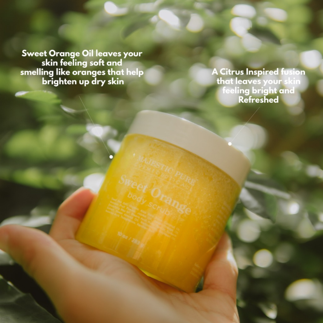 Sweet Orange Body Scrub Mask - Eliminates Dead Skin – Majestic Pure ...