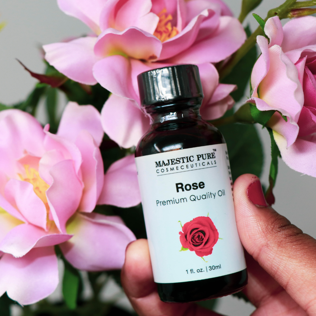 100% Pure & Natural Rose Essential Oil | Pure Rose Oil – Majestic Pure ...
